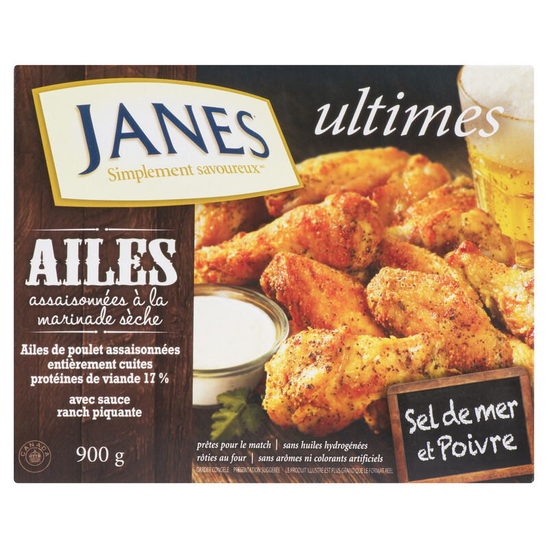 Janes Frozen Chicken Wings Sea Salt & Pepper 900 g - Voilà Online ...