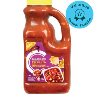 Compliments Salsa Black Bean & Corn Value Size 1.89 L - Voilà Online ...