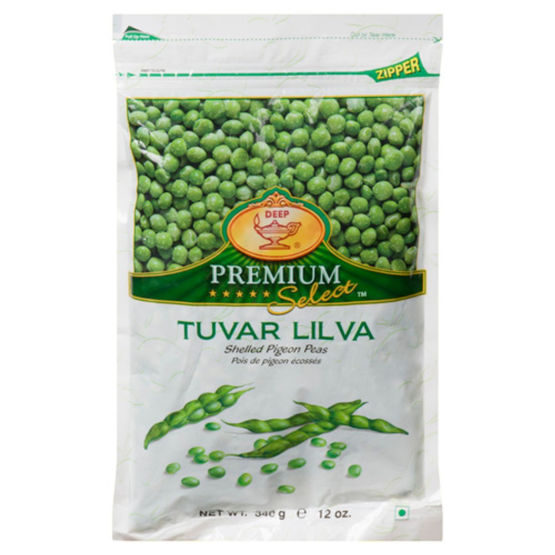 Deep IQF Tuvar Lilva Pigeon Peas 340 g (frozen) - Voilà Online ...