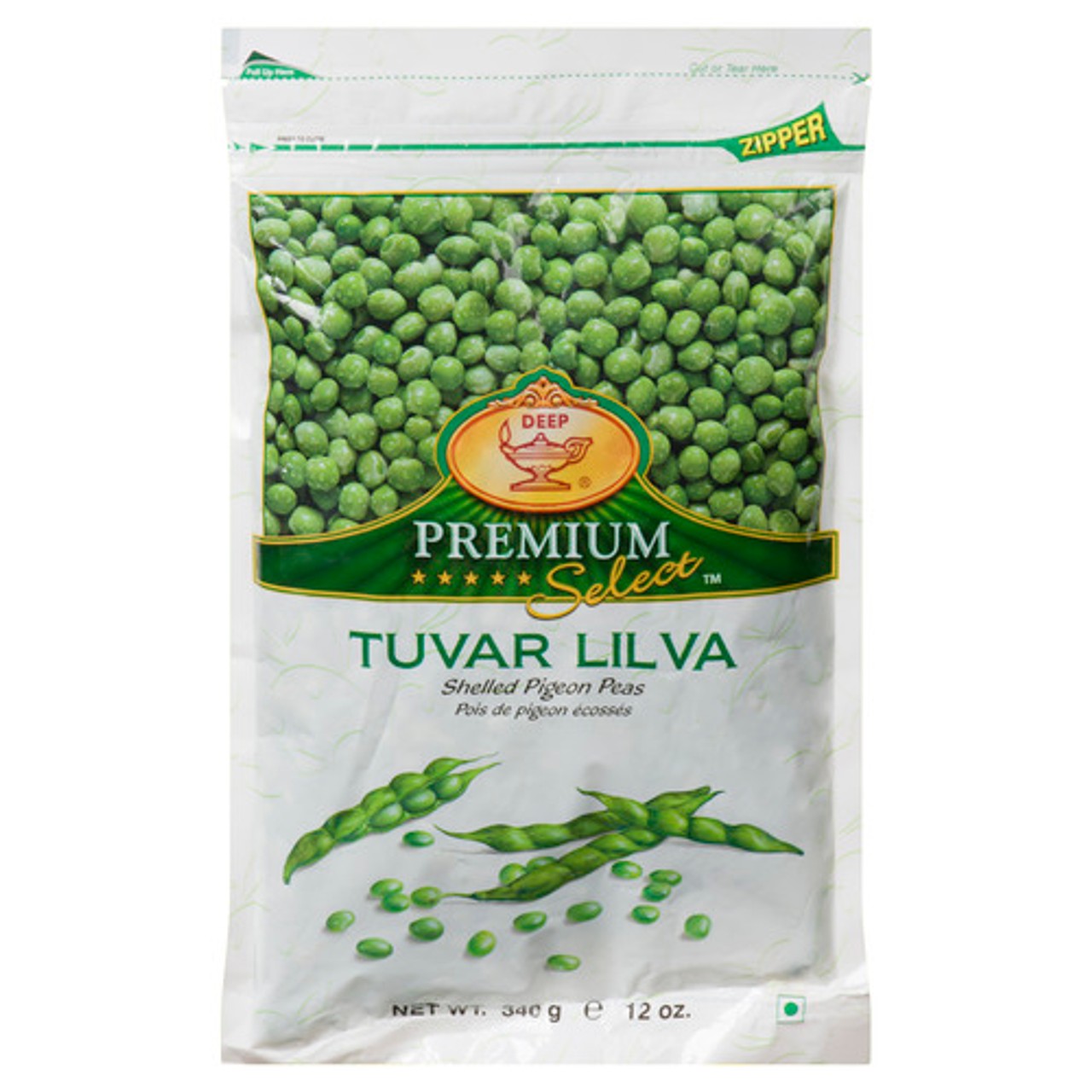 Deep IQF Tuvar Lilva Pigeon Peas 340 g (frozen) - Voilà Online ...
