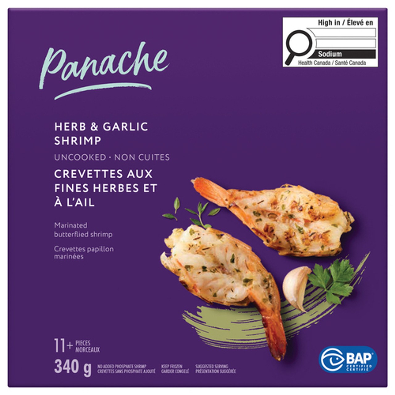Panache Frozen Shrimp Uncooked Herb & Garlic 340 g - Voilà Online ...