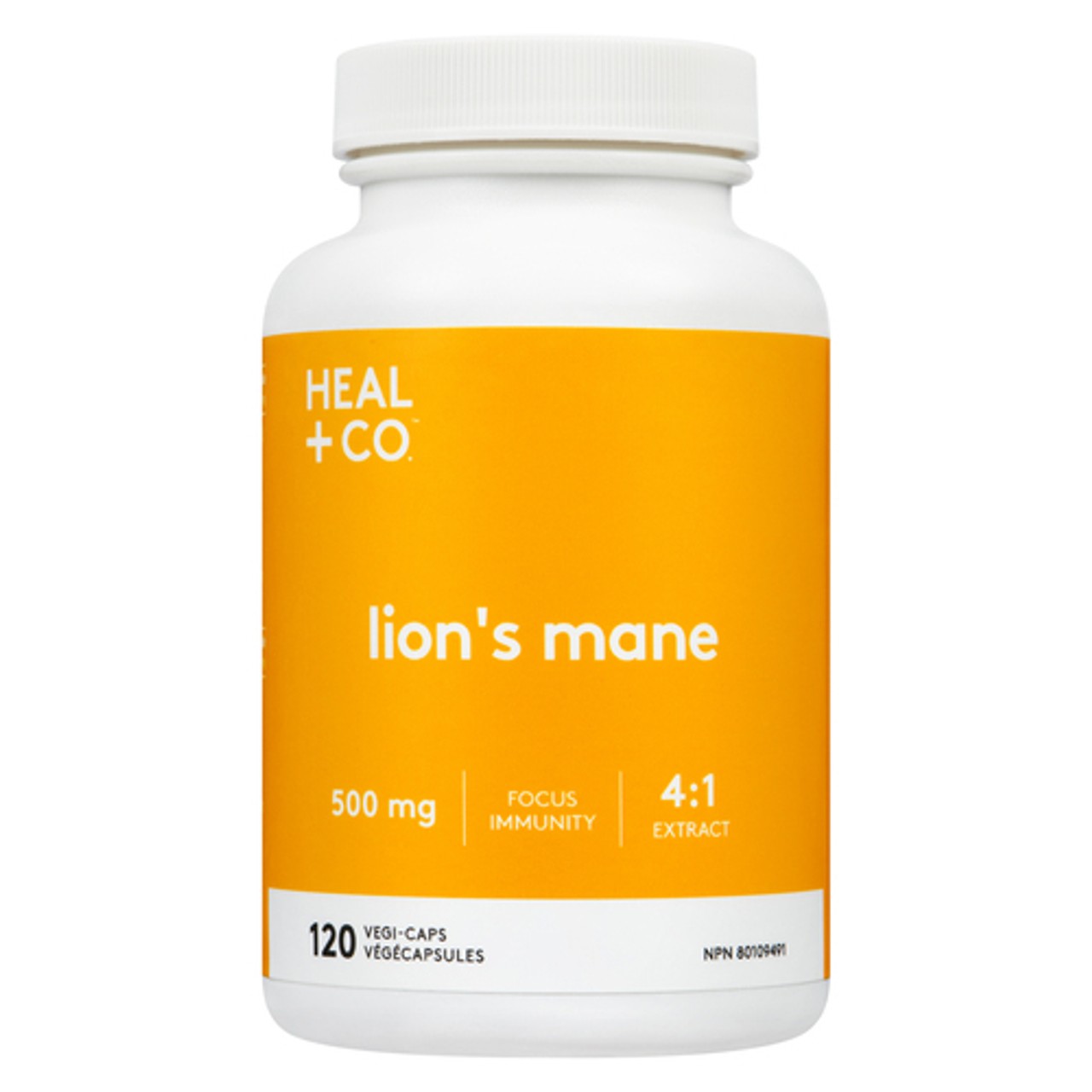 Heal + Co. Lion's Mane 500 mg Vegi-Caps 120 Count - Voilà Online ...