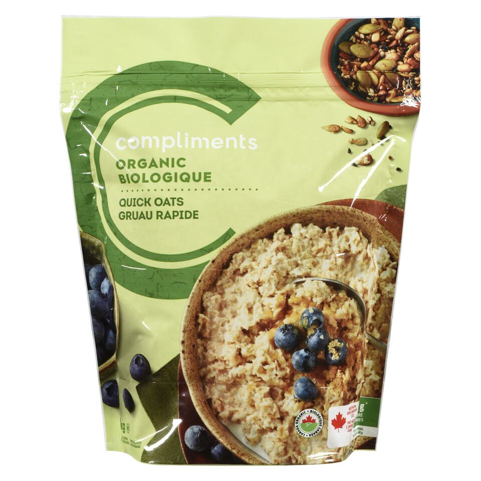 Compliments Organic Quick Oats 1 kg - Voilà Online Groceries & Offers