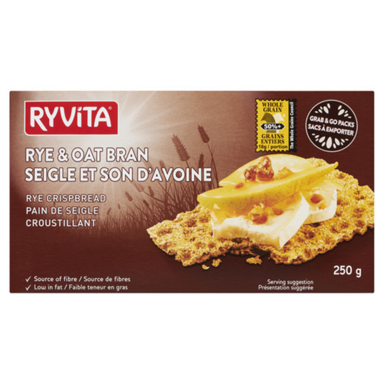 Ryvita Crispbread Wholegrain Rye & Oat 250 g - Voilà Online Groceries ...