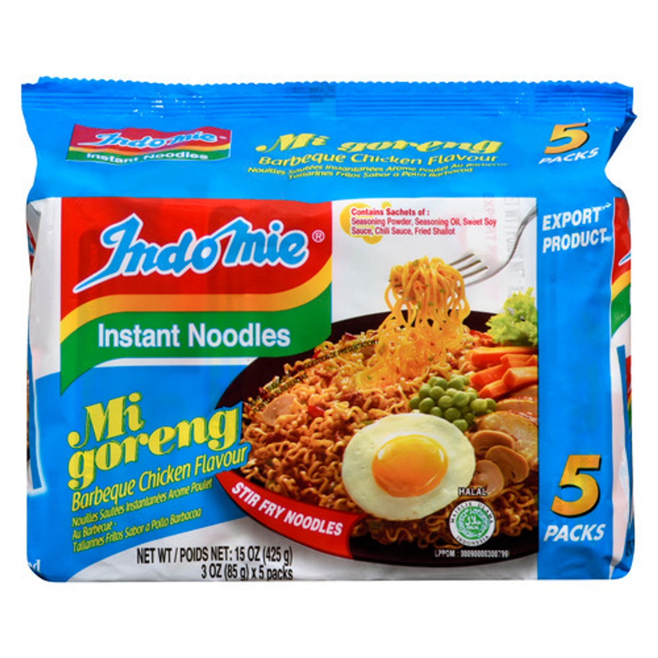 Indomie Instant Noodles Mi Goreng Barbeque Chicken 5 x 85 g - Voilà ...
