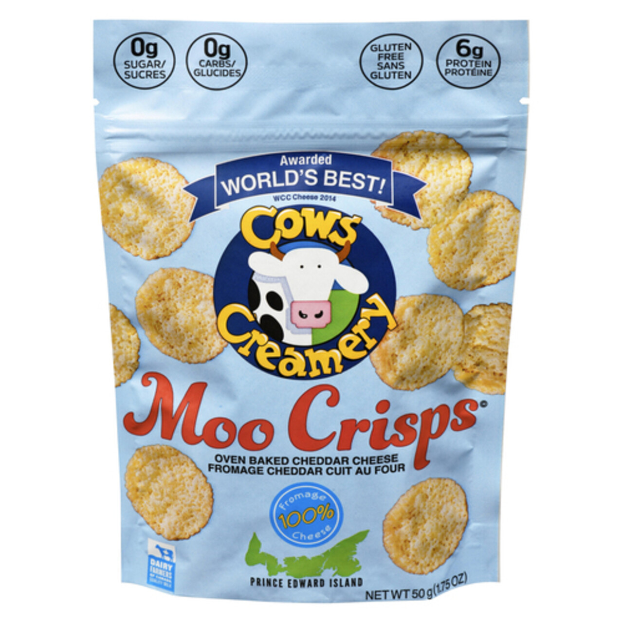Moo Crisps Cows Creamery Oven Baked Cheddar Cheese Crisps 50 g - Voilà ...
