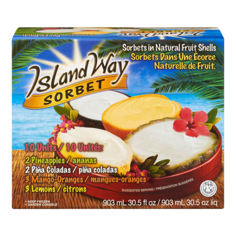 Island Way Assorted Sorbet 10 Pack 903 ml - Voilà Online Groceries & Offers