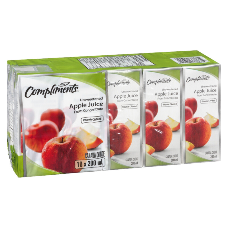 Compliments Juice Apple 10 x 200 ml - Voilà Online Groceries & Offers