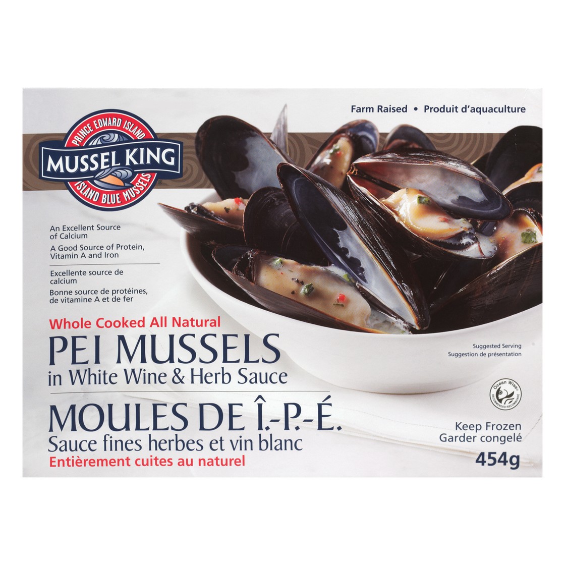 Mussel King Frozen Mussels In White Wine & Herb Sauce 454 g - Voilà ...