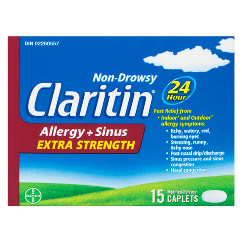 Claritin Allergy + Sinus Extra Strength 24 Hour Modified-Release ...