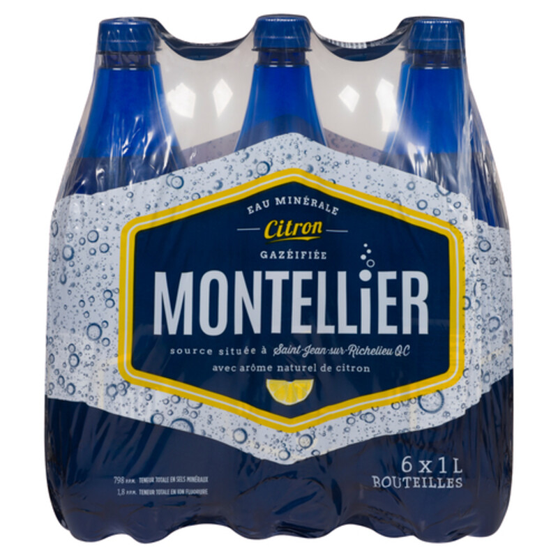 Montellier Carbonated Water Lemon 6 x 1 L (bottles) - Voilà Online ...