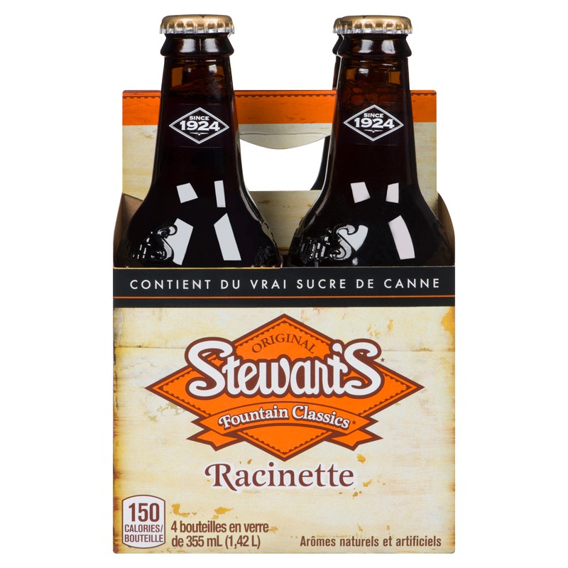 Stewart's Soda Root Beer 4 x 355 ml (bottles) - Voilà Online Groceries ...