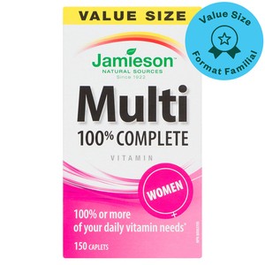 Jamieson Multi 100% Complete Multivitamin Women Caplets 150 Count ...