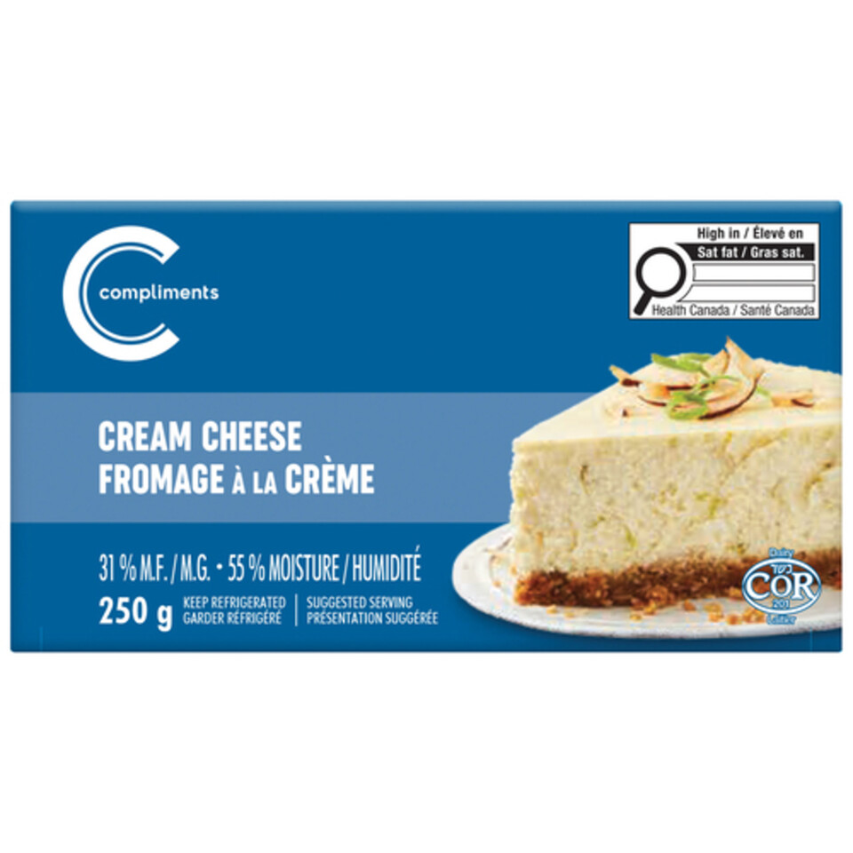 Compliments Cream Cheese Brick 250 g - Voilà Online Groceries & Offers