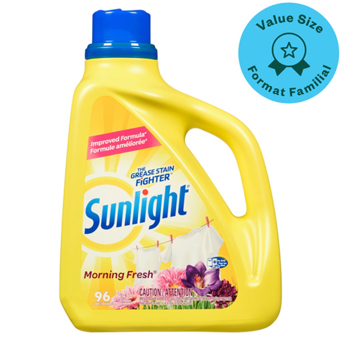 Sunlight Liquid Laundry Detergent Morning Fresh 96 Loads 4.43 L - Voilà ...