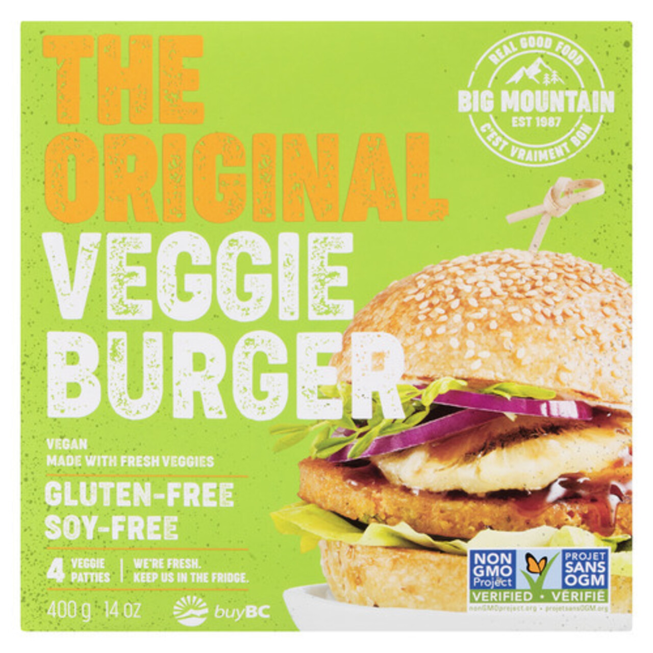 Big Mountain Gluten-Free The Original Veggie Burger 400 g - Voilà Online Groceries & Offers