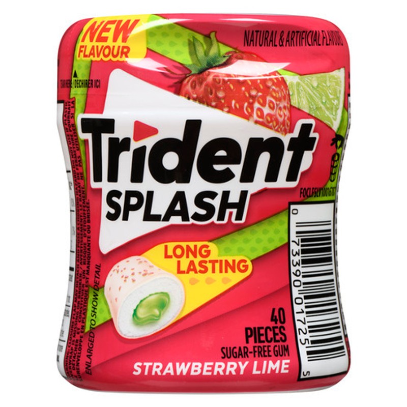 Trident Splash Sugar-Free Gum Strawberry Lime 40 Count - Voilà Online ...