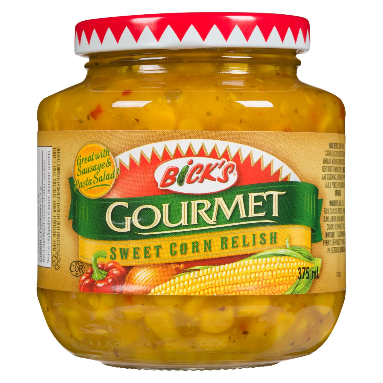 Bick's Gourmet Relish Sweet Corn 375 ml - Voilà Online Groceries & Offers