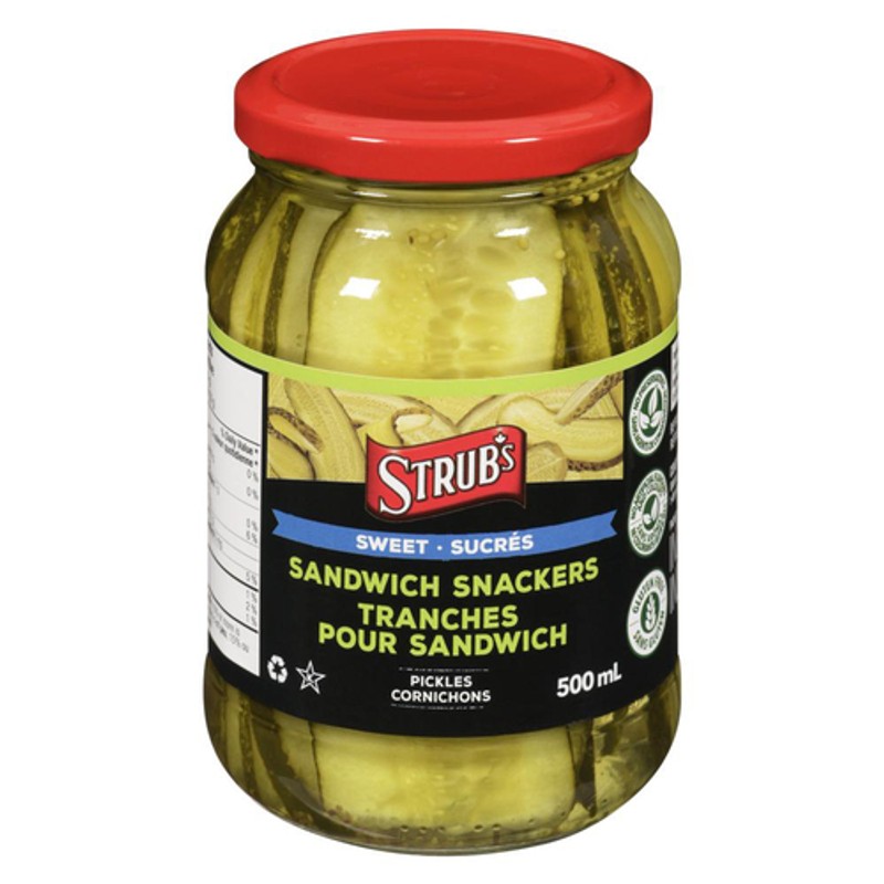 Strub's Sandwich Snacker Pickles Sweet 500 ml - Voilà Online Groceries ...