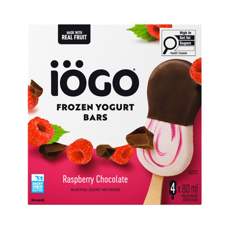 IOGO Frozen Yogurt Bars Raspberry Chocolate 320 ml - Voilà Online ...