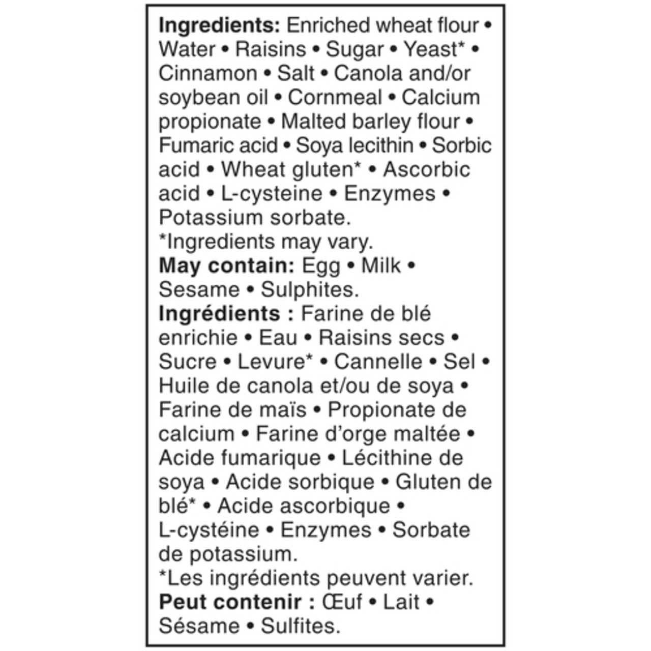 Compliments Bagel Cinnamon Raisin 450 g - Voilà Online Groceries & Offers