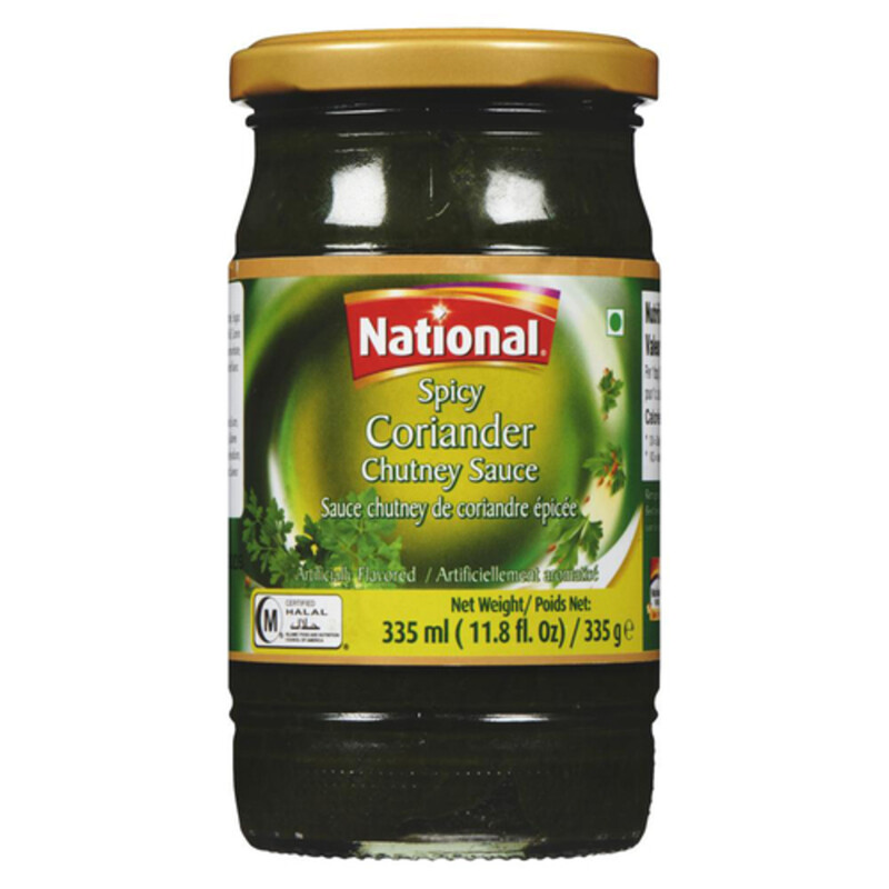 National Chutney Spicy Coriander 335 g - Voilà Online Groceries & Offers