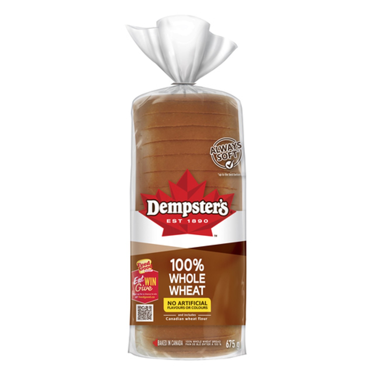 Dempster’s Bread 100% Whole Wheat 675 g - Voilà Online Groceries & Offers