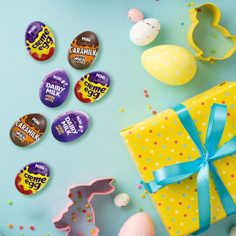 Cadbury Mini Easter Chocolatey Candy Eggs Assorted Individually Wrapped ...