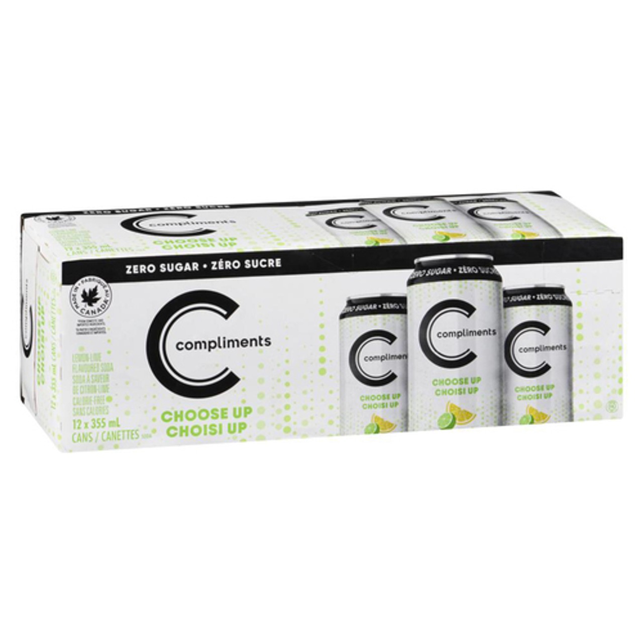 Compliments Choose Up Soft Drink Zero Sugar Lemon-Lime 12 x 355 ml ...