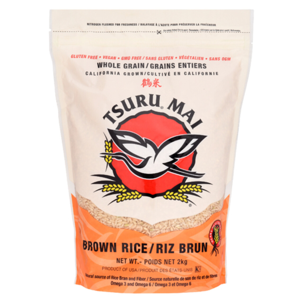 Tsuru Mai Brown Rice Medium Grain 2 kg - Voilà Online Groceries & Offers