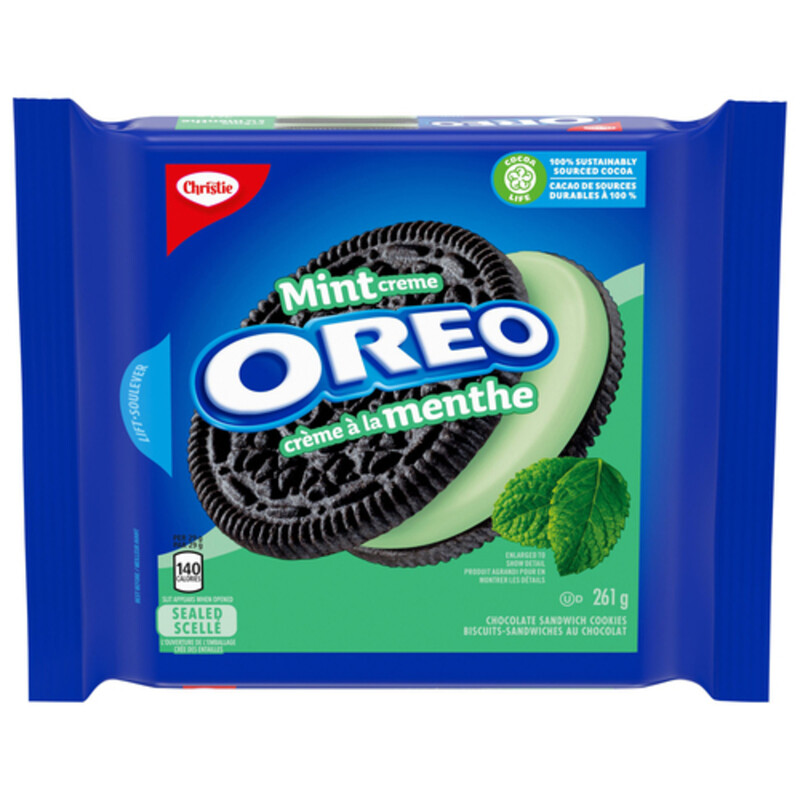 Oreo Sandwich Cookies Mint Cream 261 g - Voilà Online Groceries & Offers
