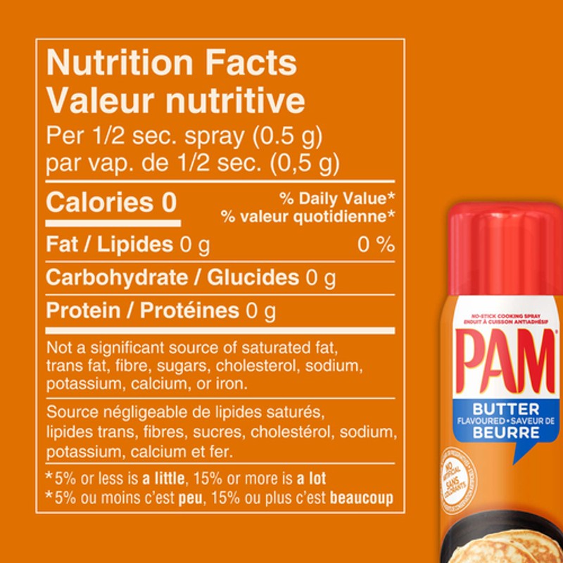 Pam Non-Stick Cooking Spray Butter Flavour 141 g - Voilà Online ...