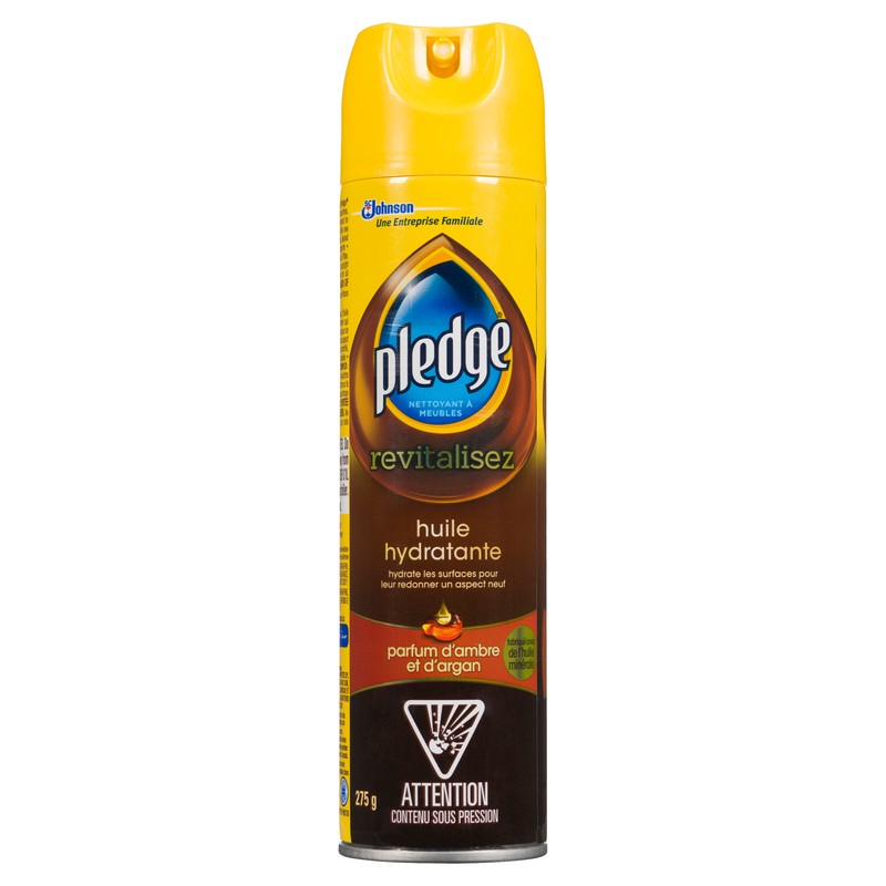 Pledge Moisturizing Oil Furniture Polish Amber & Argan Scent 275g ...