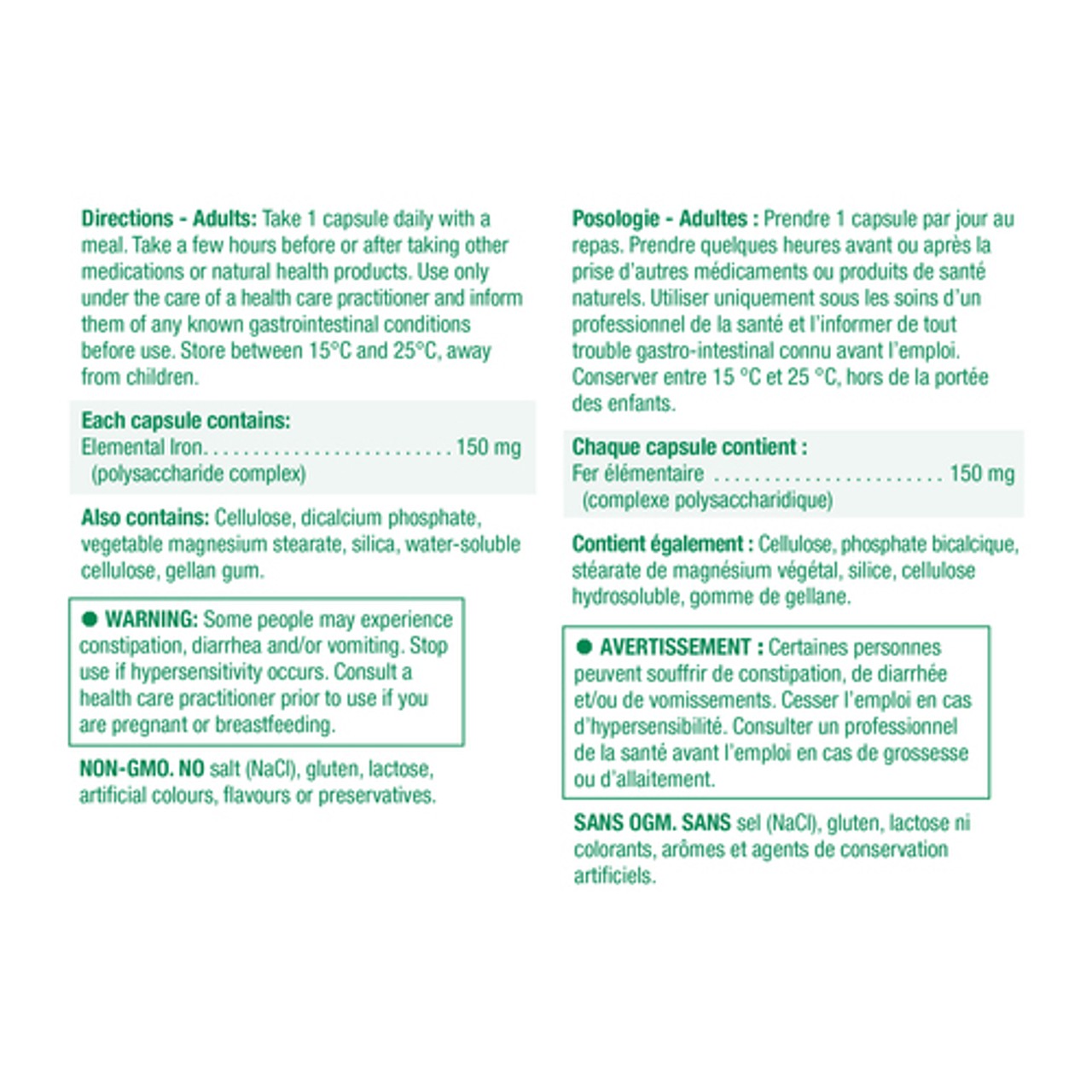 Jamieson Gentle Iron Ultra Strength Capsules 30 Count - Voilà Online ...