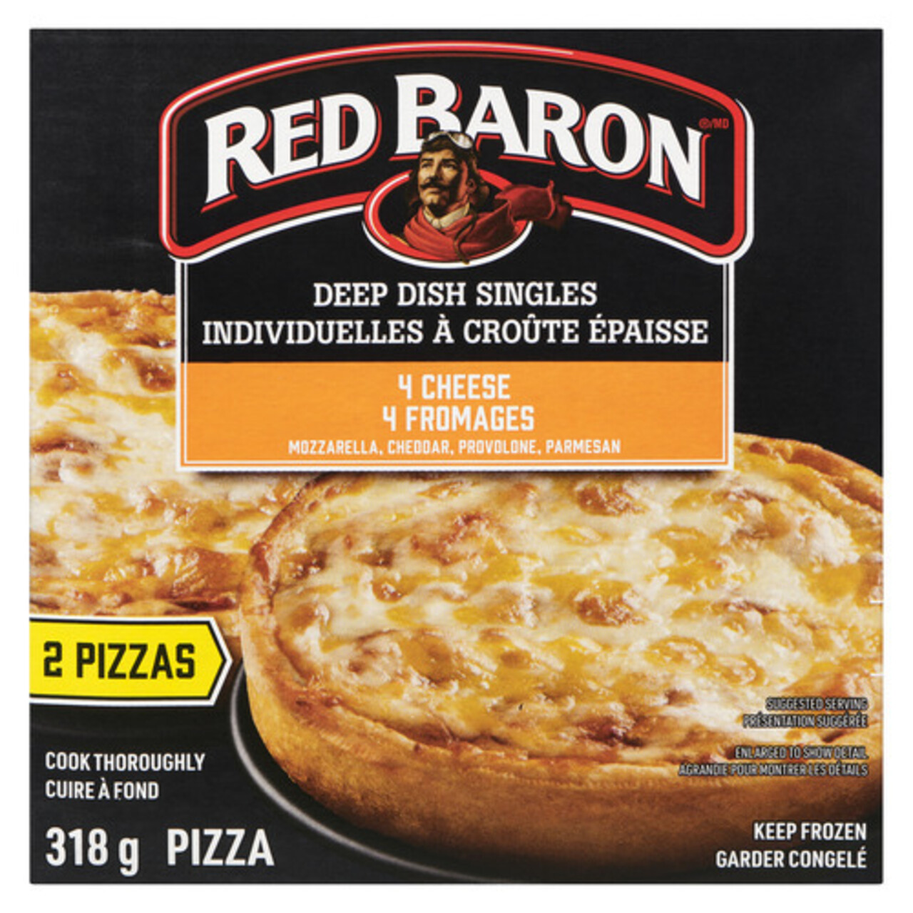 Red Baron Deep Dish 4 Cheese Pizza 317 g - Voilà Online Groceries & Offers