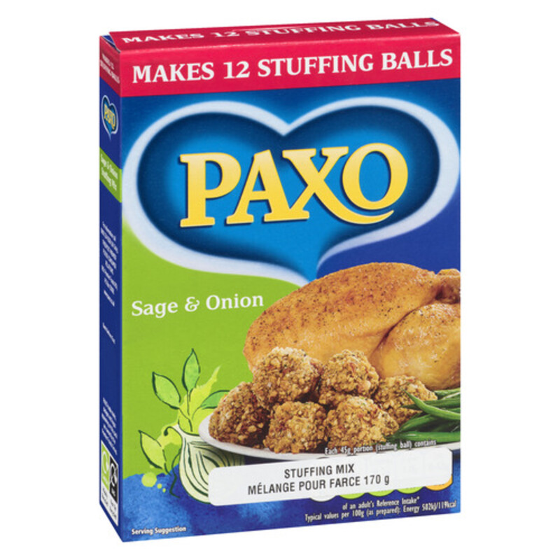 Paxo Stuffing Mix Sage and Onion 170 g - Voilà Online Groceries & Offers