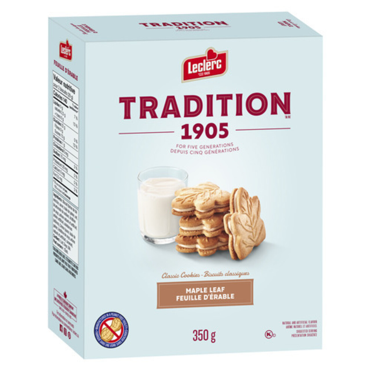 Leclerc Tradition Nut Free Cookies Maple Leaf 350 g - Voilà Online ...