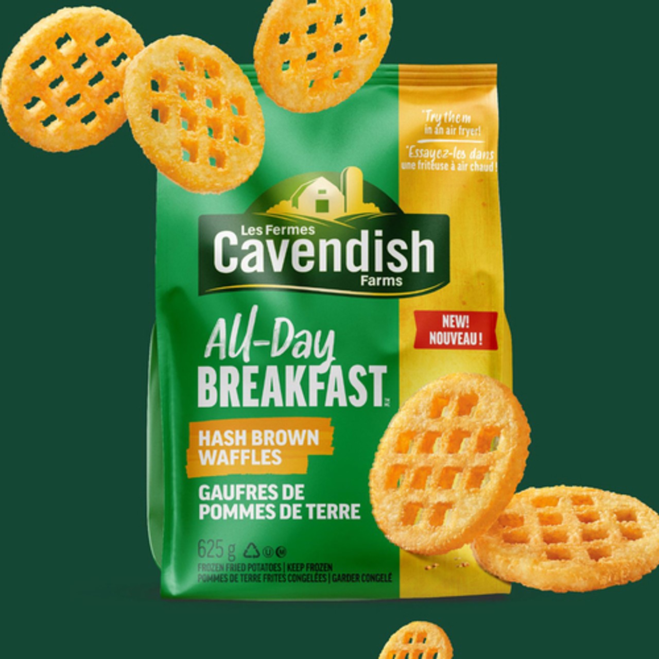 Cavendish Farms All-Day Breakfast Hash Brown Waffles 625 g - Voilà ...