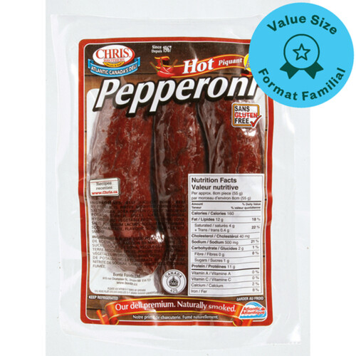 Chris Brothers Pepperoni Hot Value Size 750 g - Voilà Online Groceries ...