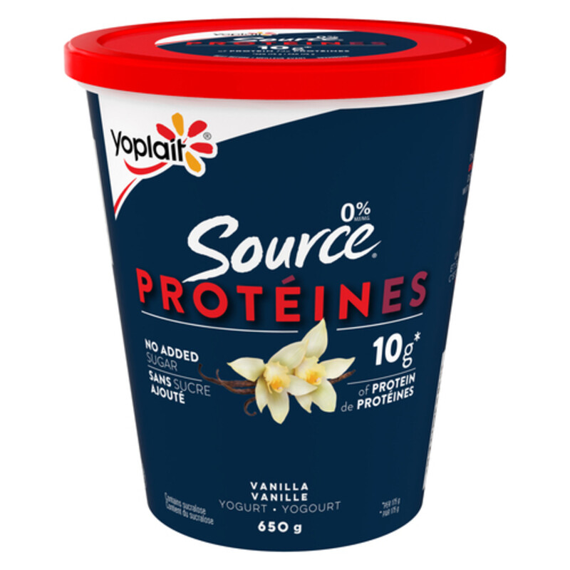 Yoplait 0% Yogurt Source Protein Vanilla 650 g - Voilà Online Groceries ...