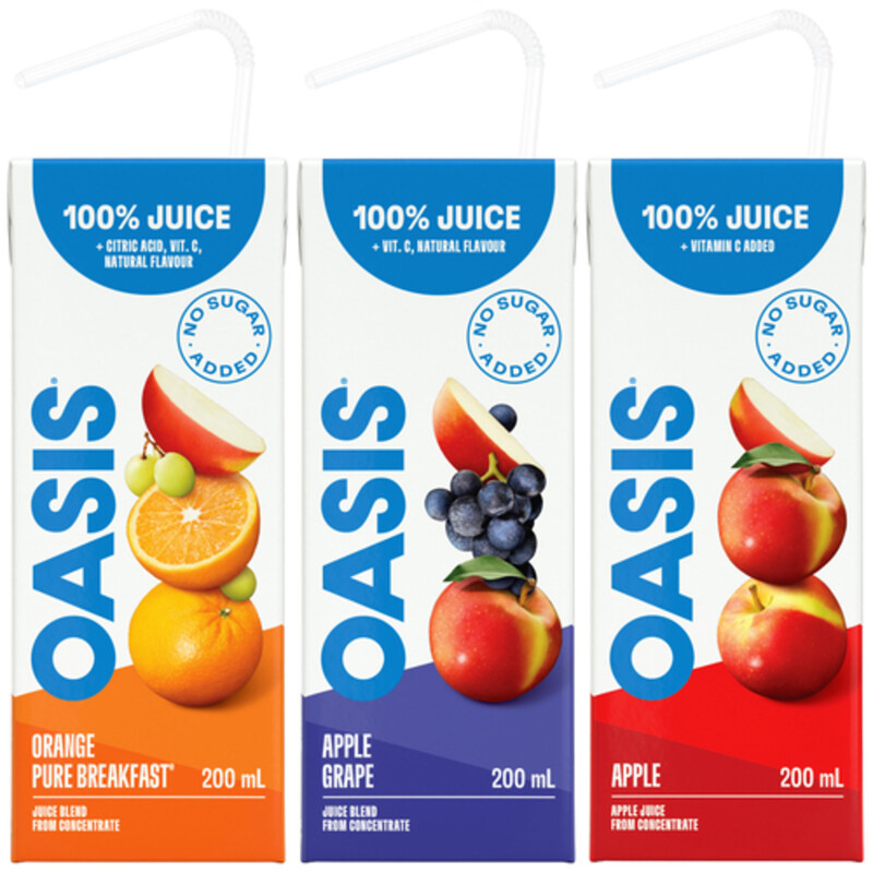 Oasis 100% Juice BlendVariety Pack 40 x 200 ml - Voilà Online Groceries & Offers