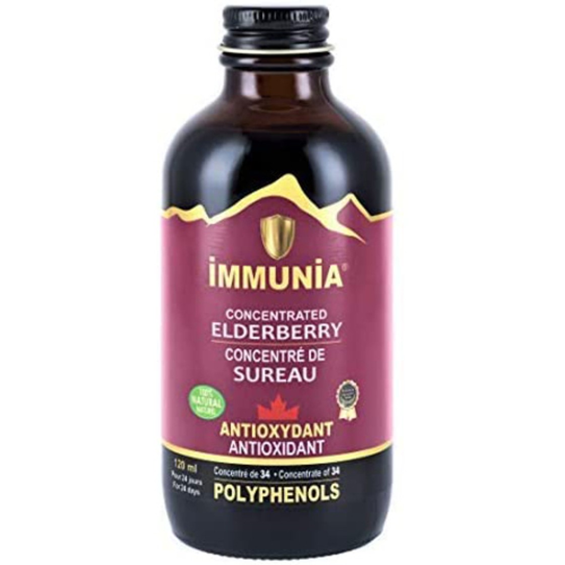 Immunia Organic Concentrate Elderberry 120 ml - Voilà Online Groceries ...