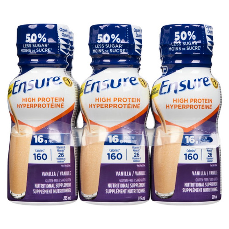 Ensure High Protein Nutritional Supplement Drink Vanilla 6 x 235 ml ...