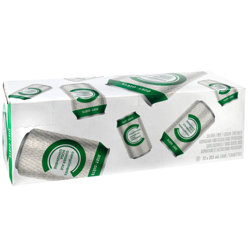 Compliments Soft Drink Diet Ginger Ale 12 x 355 ml (cans) - Voilà ...