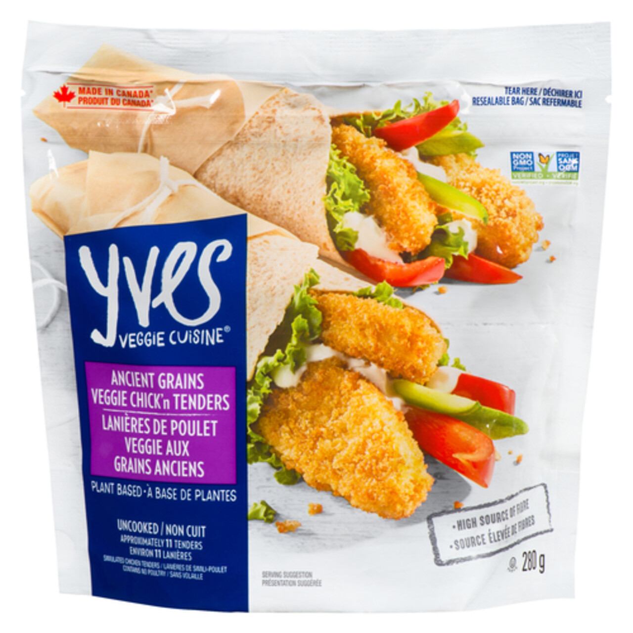 Yves Veggie Frozen Chicken Tenders Ancient Grain 280 g - Voilà Online ...