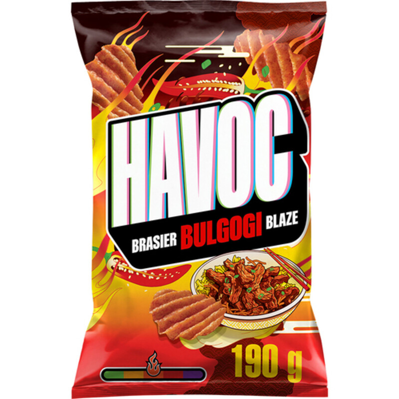 Havoc Potato Chips Bulgogi Blaze Flavoured 190 g - Voilà Online Groceries & Offers