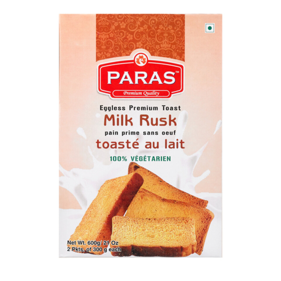 Paras Milk Rusk Eggless Toast 600 g - Voilà Online Groceries & Offers