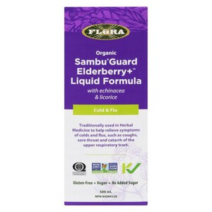 Flora Organic Sambu Guard Elderberry+ Liquid Formula Cold And Flu 500 ...