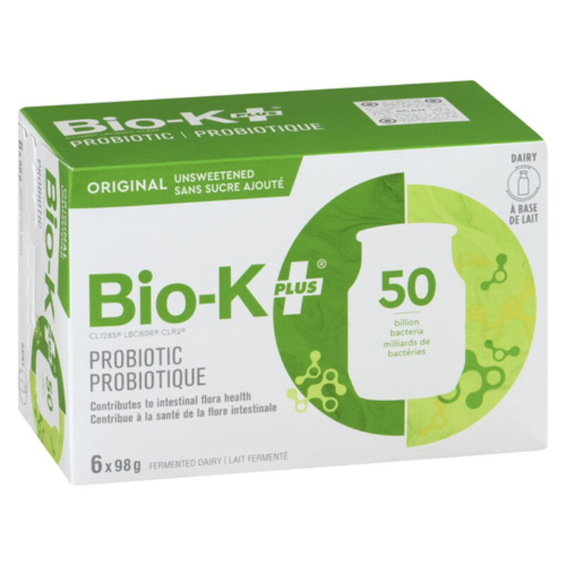 Bio-K Plus Probiotic Original Unsweetened 6 x 98 g - Voilà Online ...