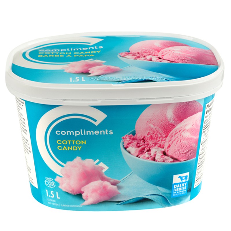 Compliments Ice Cream Cotton Candy 1.5 L - Voilà Online Groceries & Offers